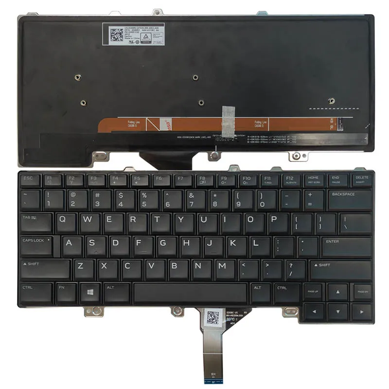 New Us Keyboard For Dell Alienware 15r3 15 R4 13 R3 Laptop Keyboard ...
