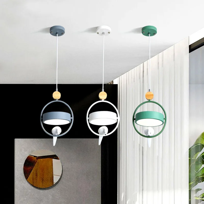Nordic-restaurant-chandelier-modern-minimalist-single-head-bird ...