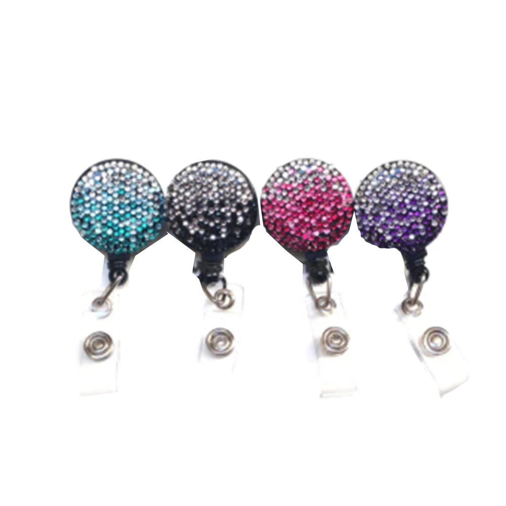 Wholesale Cheap Price Sparkly Rhinestone Round Ball Shape Badge Reel ...