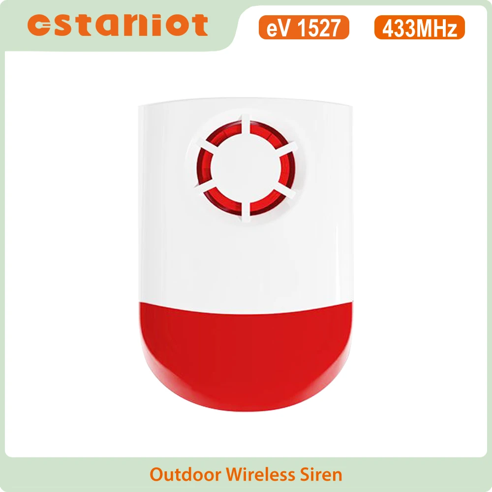 433mhz Outdoor Wireless Waterproof Flash Alarm 120db High Decibel ...