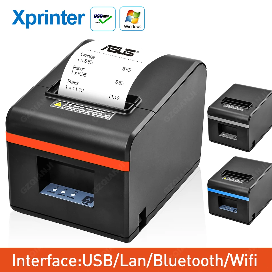 80mm POS Thermal Receipt Printer with Auto Cutter POS Printer USBor ...