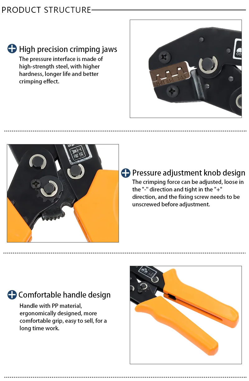 Pince outil,Pince à sertir série SN, kit de sertissage terminal, 10 mâchoires, pour TAB 2.8 4.8 ...