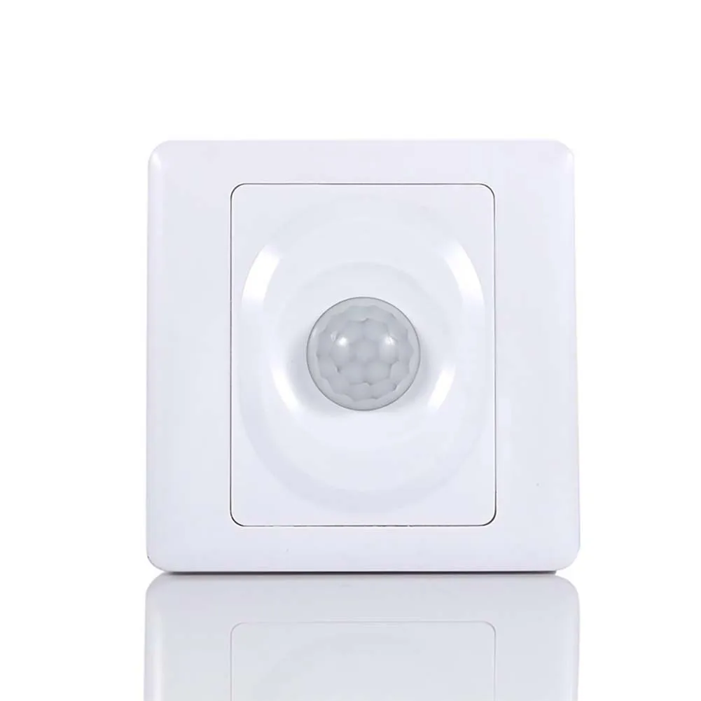 220V-Human-Body-Sensor-Switch-Wall-Lamp-Infrared-Motion-Detector-Galss ...