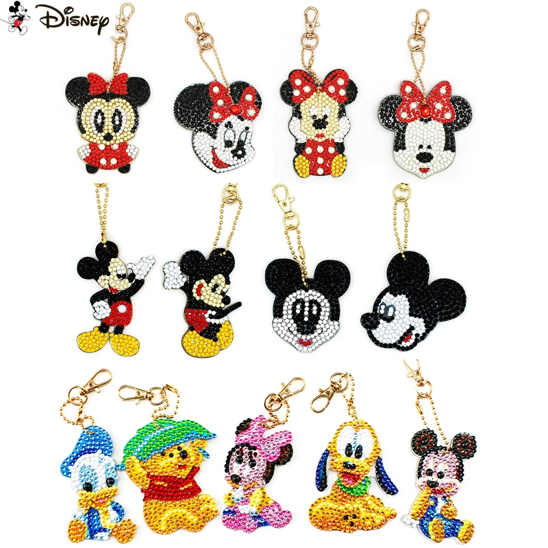 Disney 5D Diamond Painting Keychain Special Rhinestone Cartoon Mickey ...