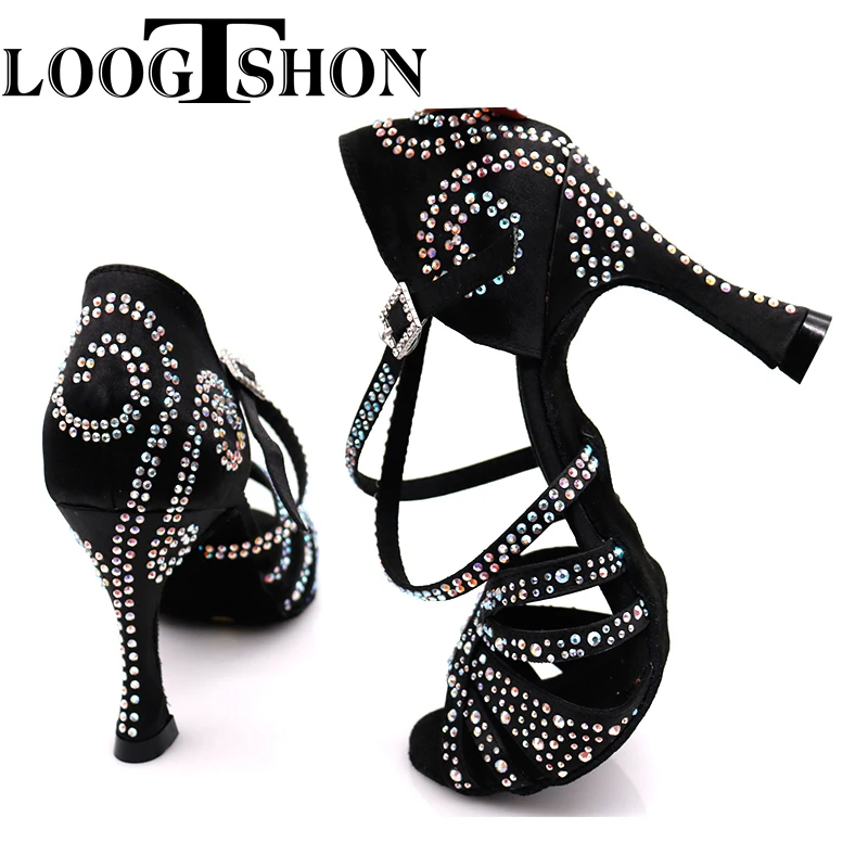 2020-Professional-Adult-Women-s-Rhinestone-Latin-Dance-Shoes-10CM-High ...