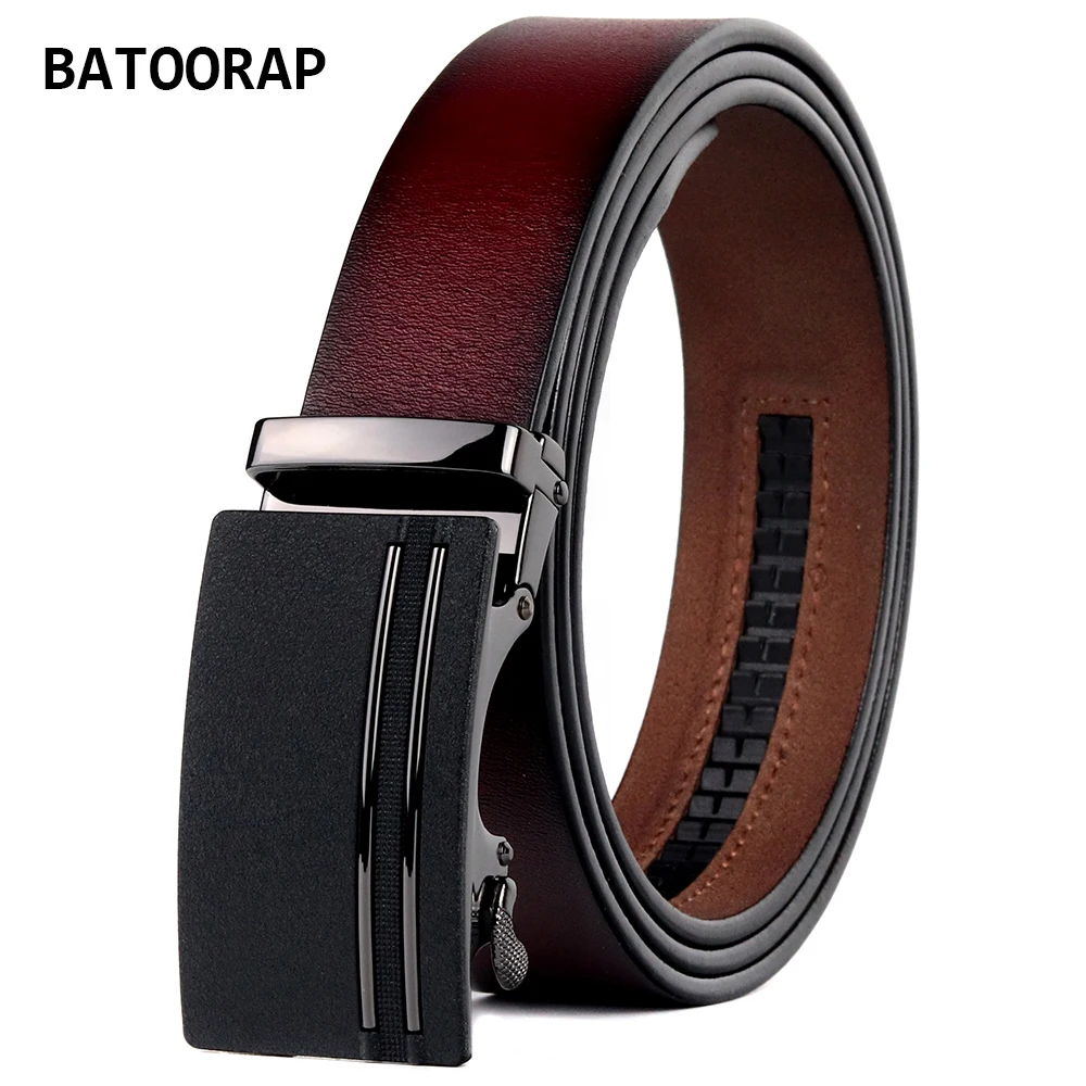 BATOORAP Designer Belts Men Luxury Brand Genuine Leather Retro Ratchet ...