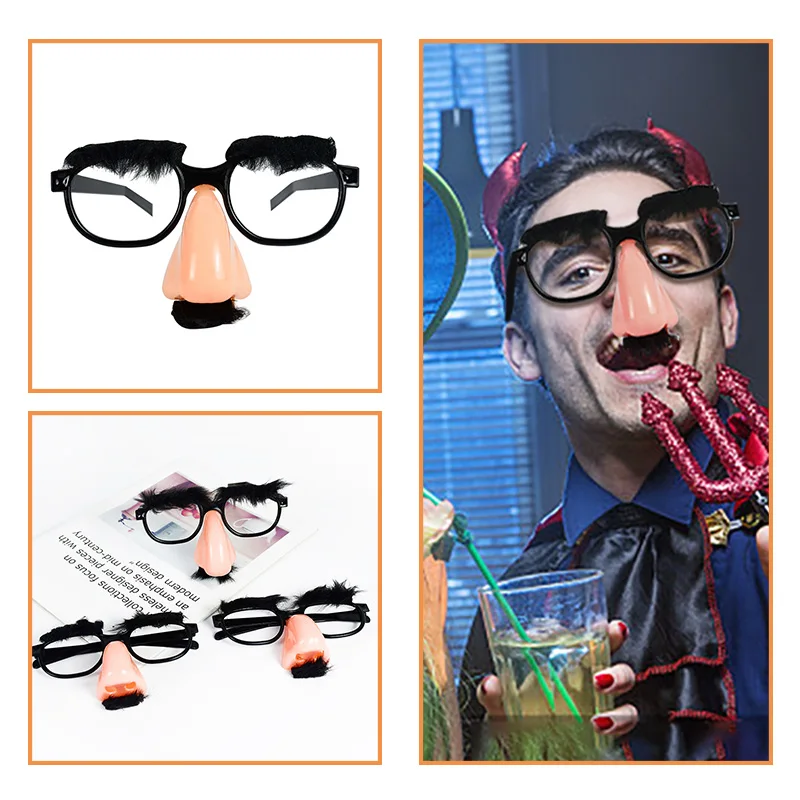 Colorful Nerd Glasses With Mustaches