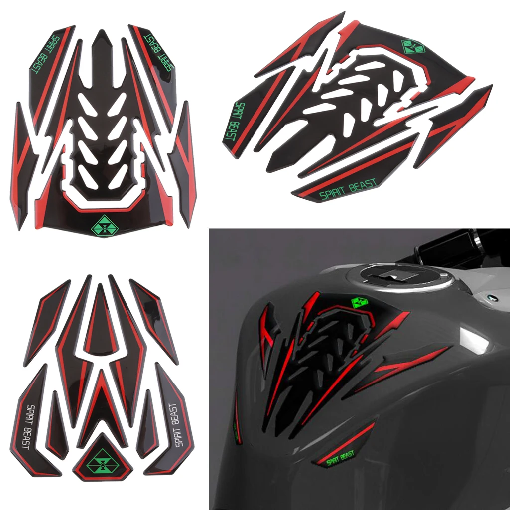 3D Fuel Gas Tank Protector Reflective Cover Decal Sticker Decoration ...
