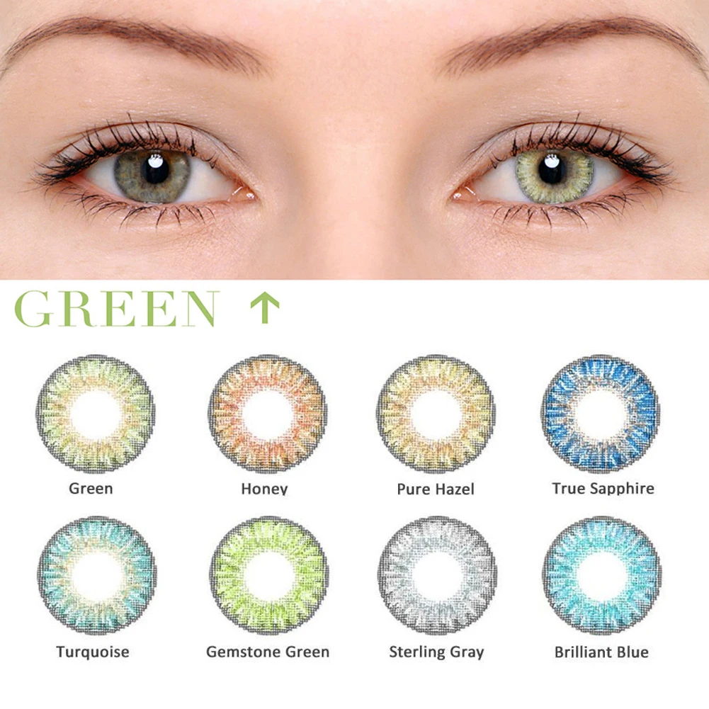 2pcs/pair 12 Colors Lenses For Eyes Colored Eye Lenses Color Contacts ...