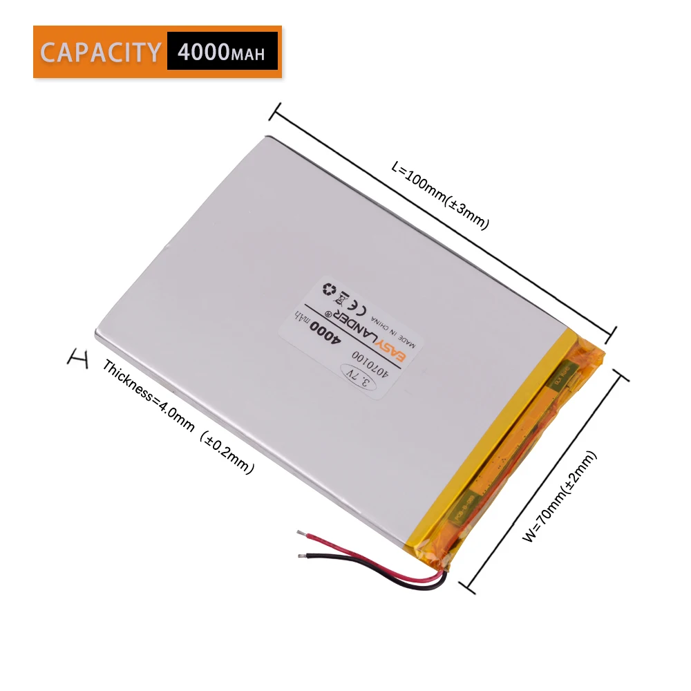 3.7V 4000MAH 4070100 tablet battery with protection board For MID 7inch ...