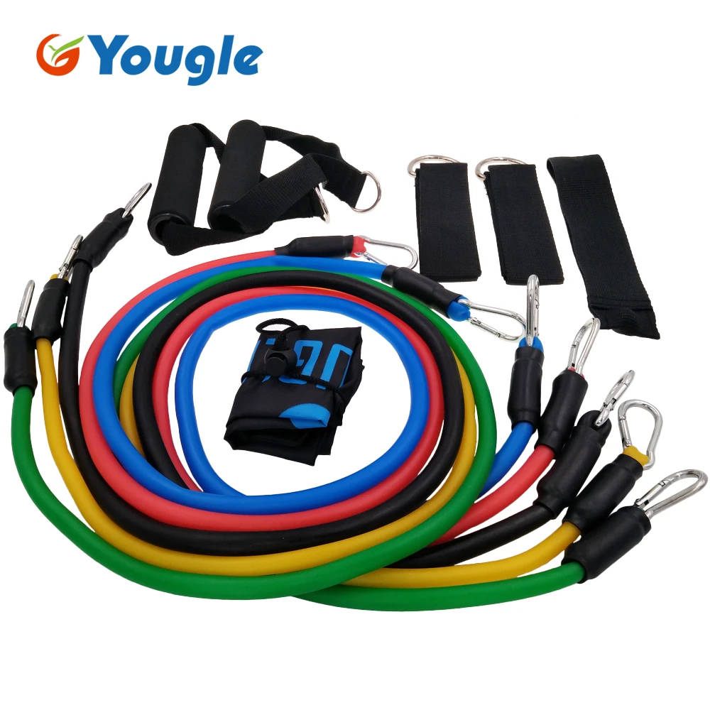Yougle 11pcs/set Pull Rope Fitness Exercises Resistance Bands Latex ...