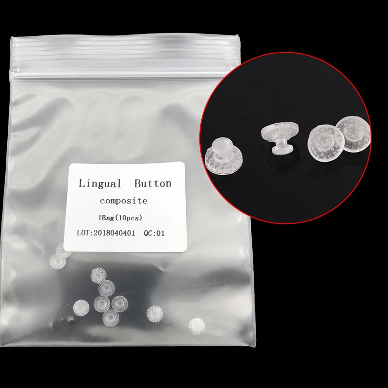 Unbranded Orthodontics Orthodontic Lingual Buttons Tubes 100Pcs Dental ...