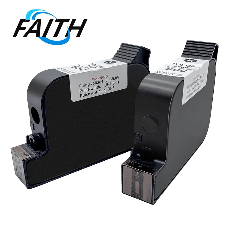 믿음 127mm 잉크젯 카트리지 빠른 건조 솔벤트 잉크 카트리지 S60 42 Ml 잉크젯 프린터 검정색 잉크 카트리지 사용