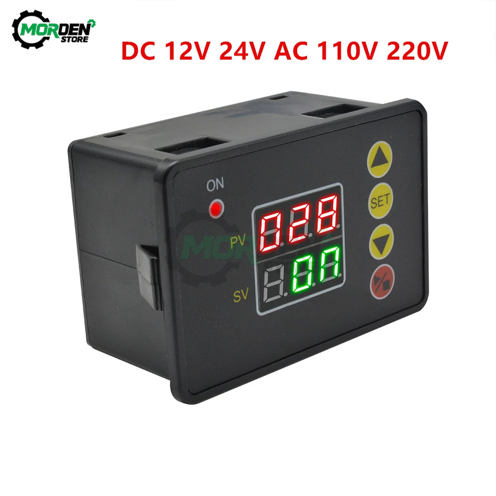 Dc 12v 24v Ac 110v 220v Programmable Digital Time Delay Switch Relay T2310/ T3230 Open Timer ...