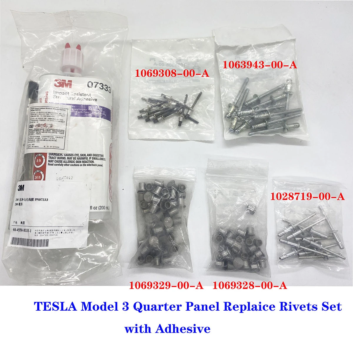 For TESLA Model 3 Quarter Panel Replaice Rivets Set with 07333 3M ...