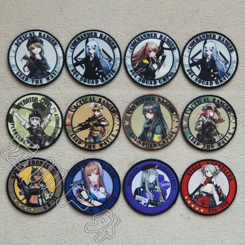 Girls Frontline Two Dimensional Gun Girl Printing Patch Military 404 ...