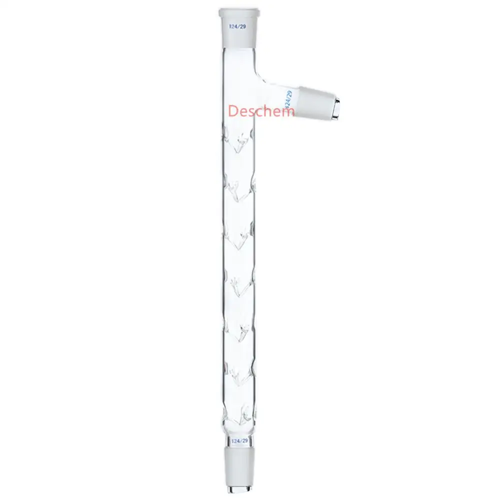 300mm,24/29,Glass Vigreux Distilling Column W/Side Arm Lab Glassware ...