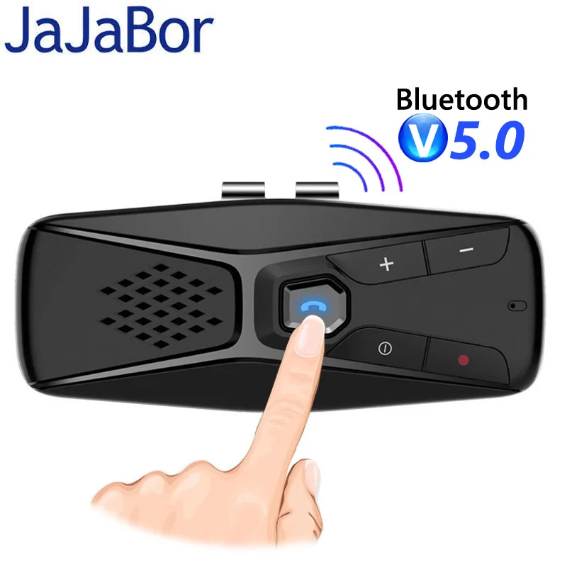 JaJaBor-Bluetooth-Car-Kit-Handsfree-Speakerphone-Wireless-with-Microphone-Bluetooth-5-0 ...