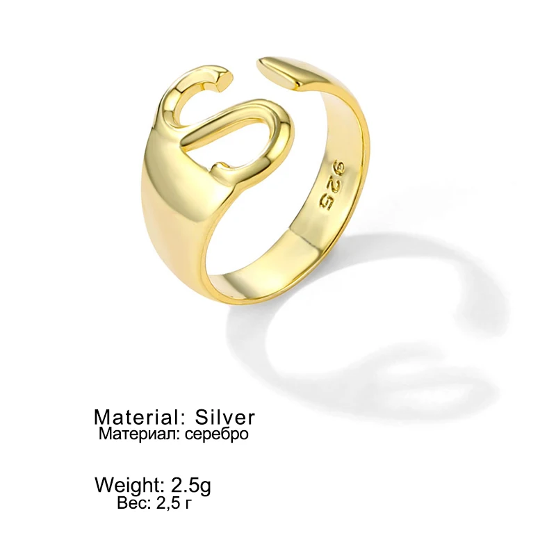 VKME, металлическое регулируемое кольцо, Женское кольцо, 26 букв ...