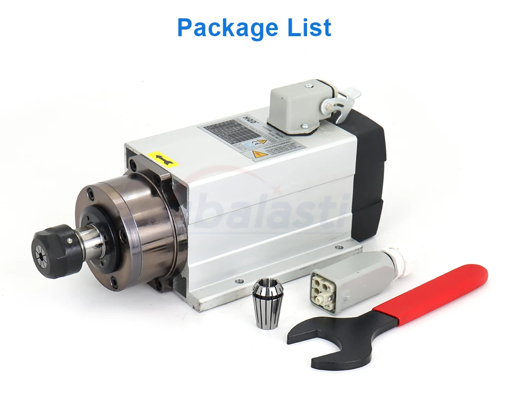 HQD CNC Spindle 1.5kw 2.2kw 3kw Air Cooled Spindle Motor 220V 380V ER ...