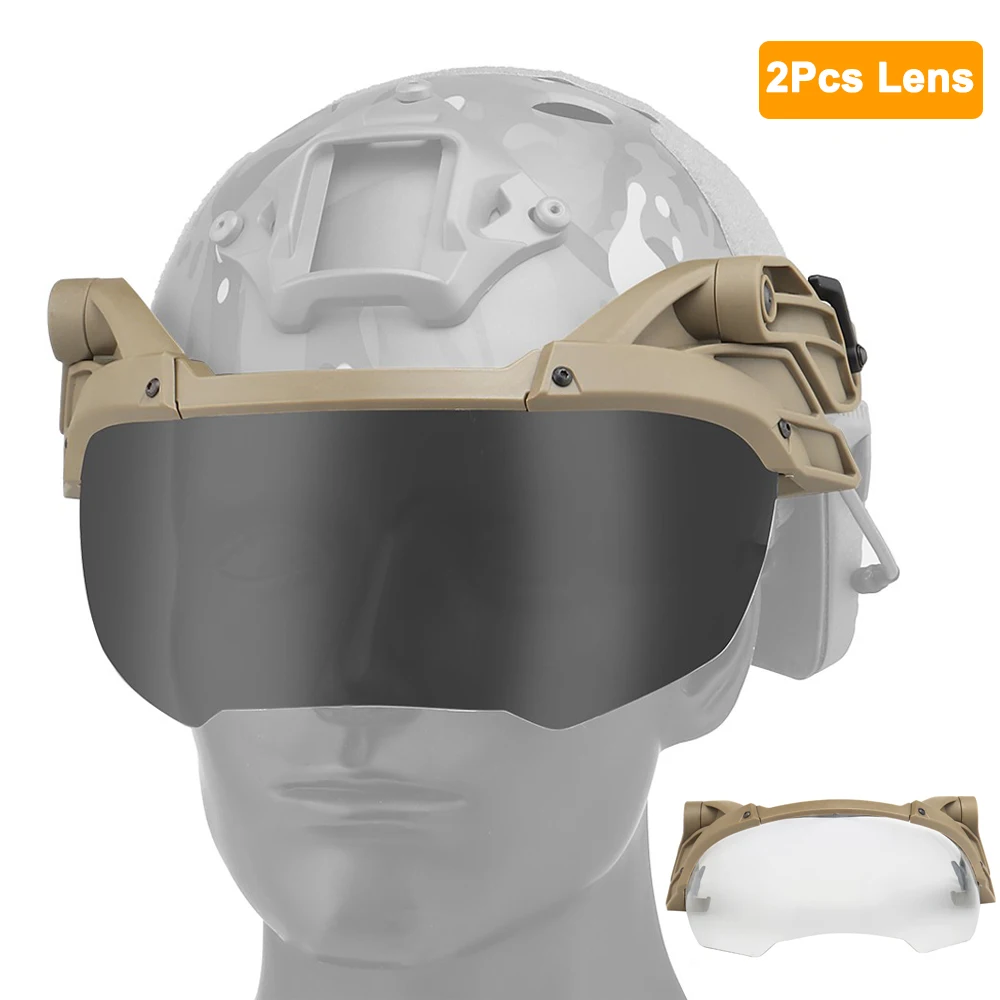 Taktische Helm Goggles Airsoft Schnelle Helm Flip Up Goggle Schutz ...
