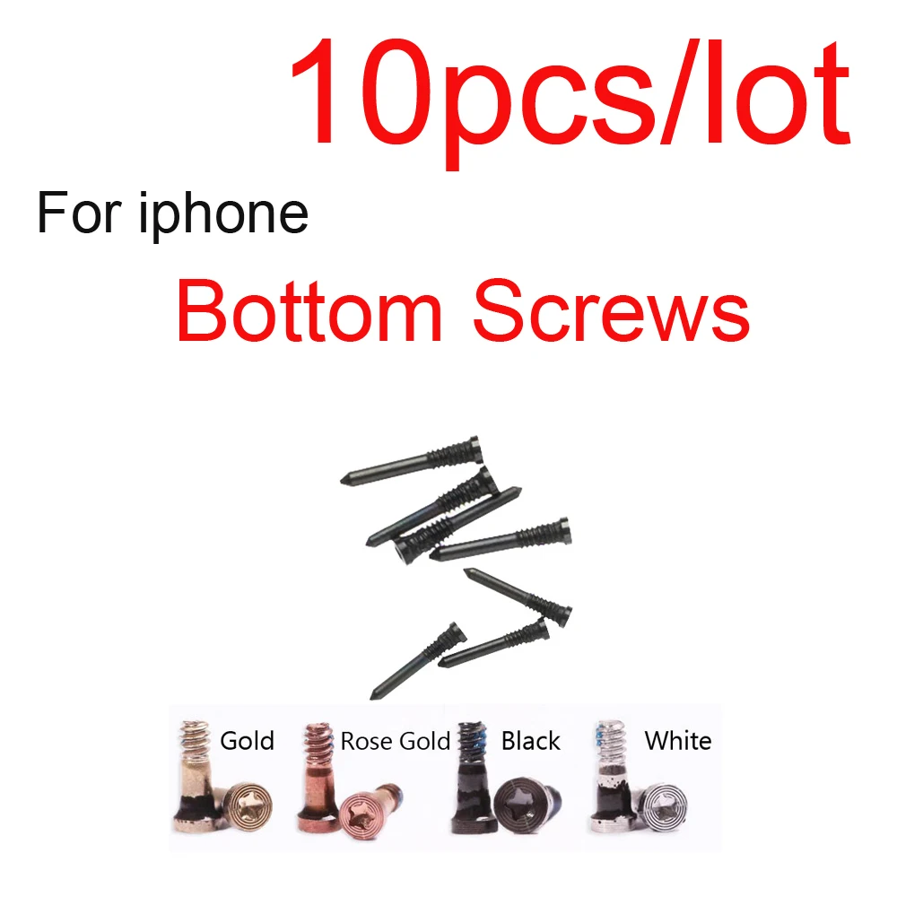 10pcs Screw for iPhone 5S 5G 6 6S Plus Back Cover Dock Connector 5 ...