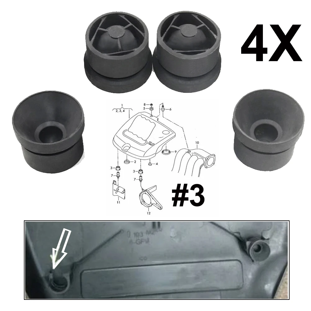 4Pcs-Engine-Cover-Grommet-Rubber-Buffer-Bumper-Grommet-Mounting-Stop ...