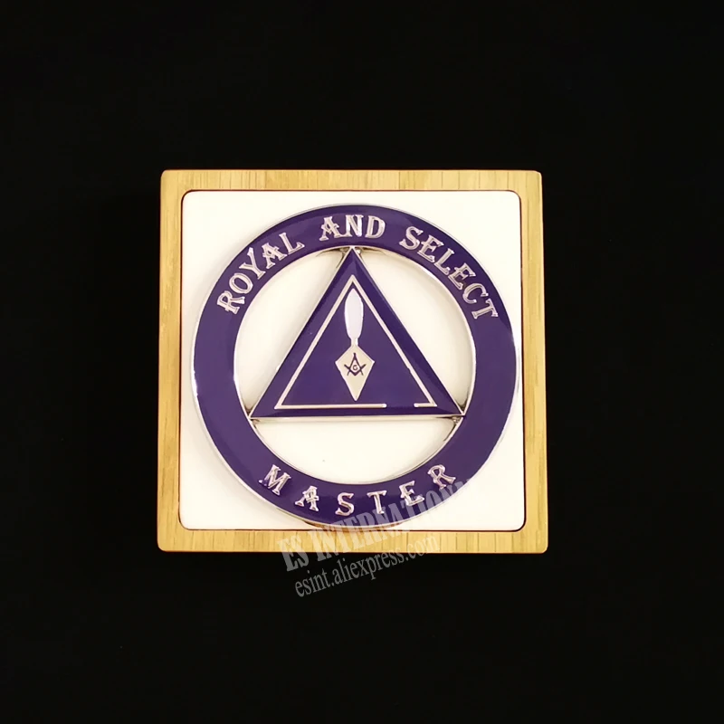 Masonic Car emblem "ROYAL AND SELECT MASTER"Badge Mason Freemason size ...
