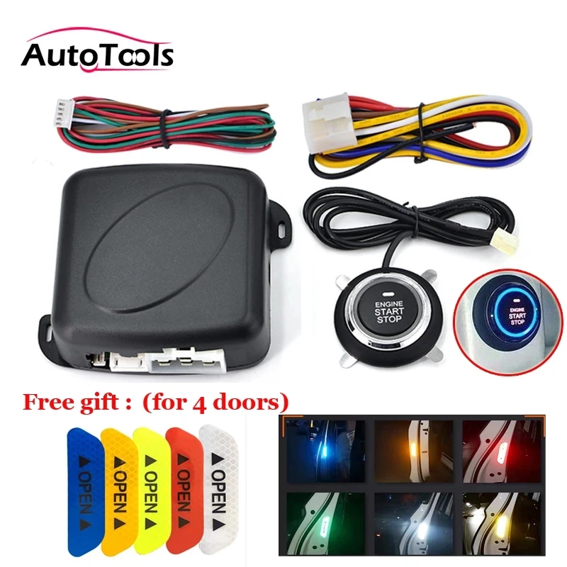 Car One Start Stop Engine System Lock Ignition Push Button Keyless ...
