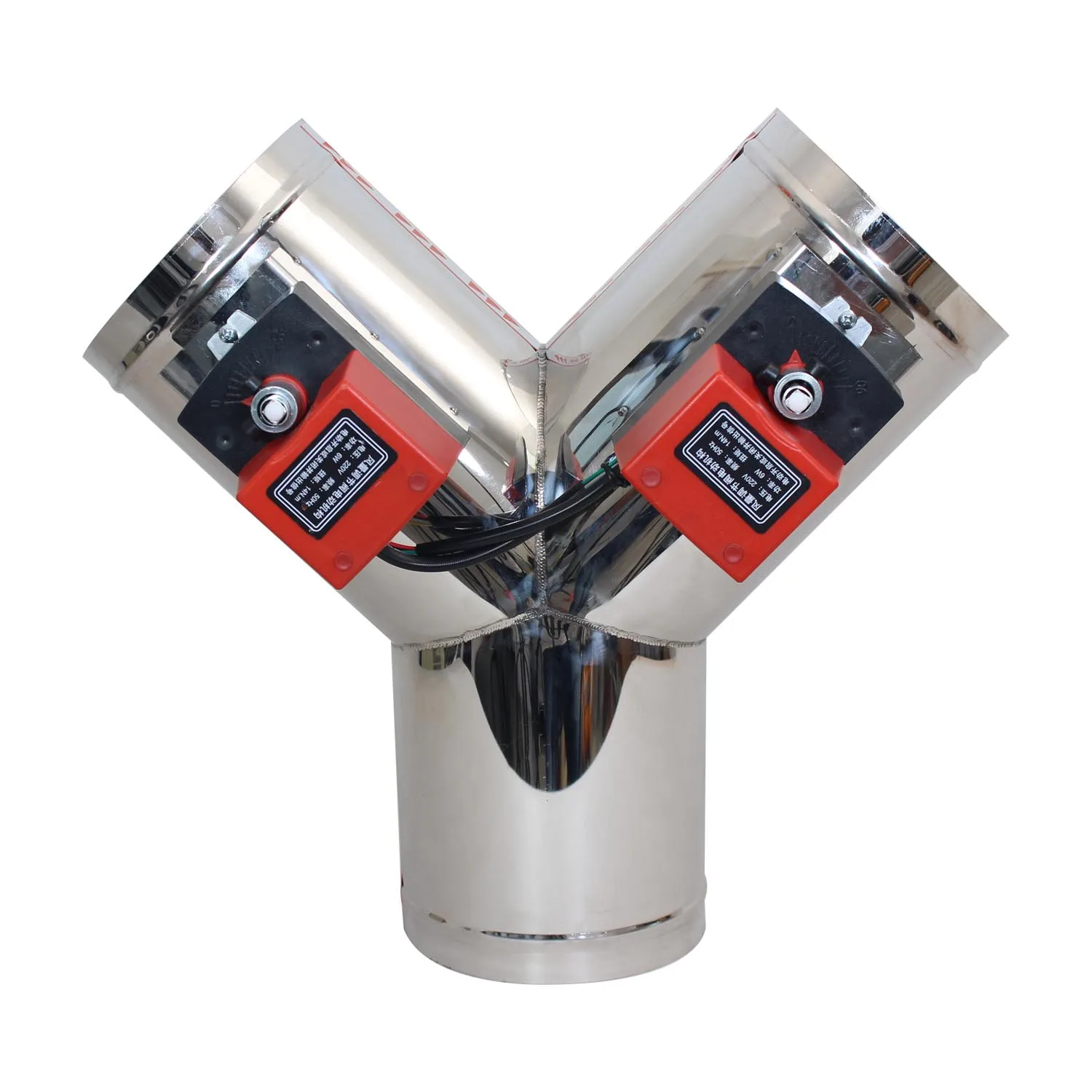 Y type AC 220v AC110V DC12V DC24V stainless steel motorized ventilation ...