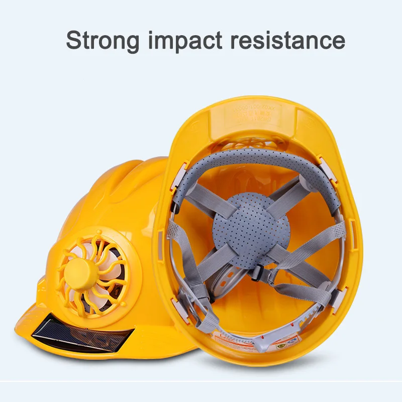Solar Fan Working Helmet Adjustable Ventilation Sunscreen Waterproof ...