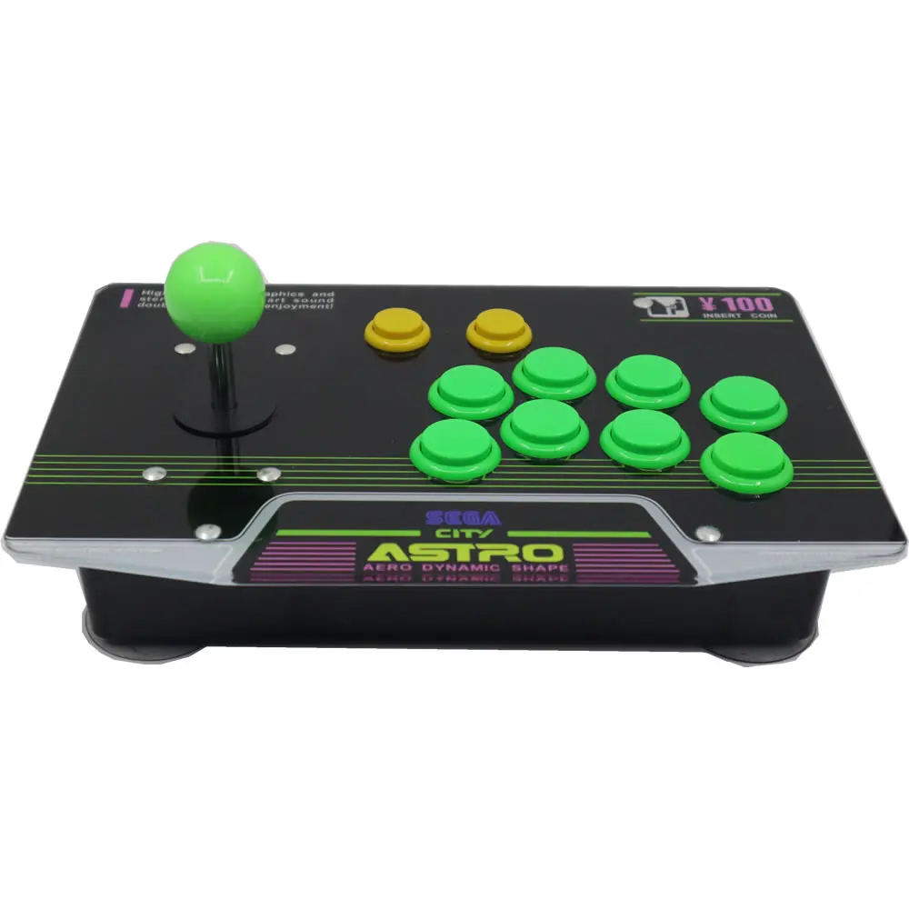 Rac-j500s 10 Buttons Arcade Joystick Usb Wired Acrylic Artwork Panel ...