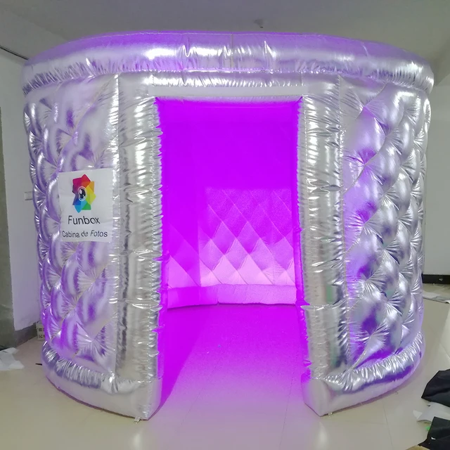 Diamond Pattern Oval Inflatable Photo Booth Enclosure with Inner air ...