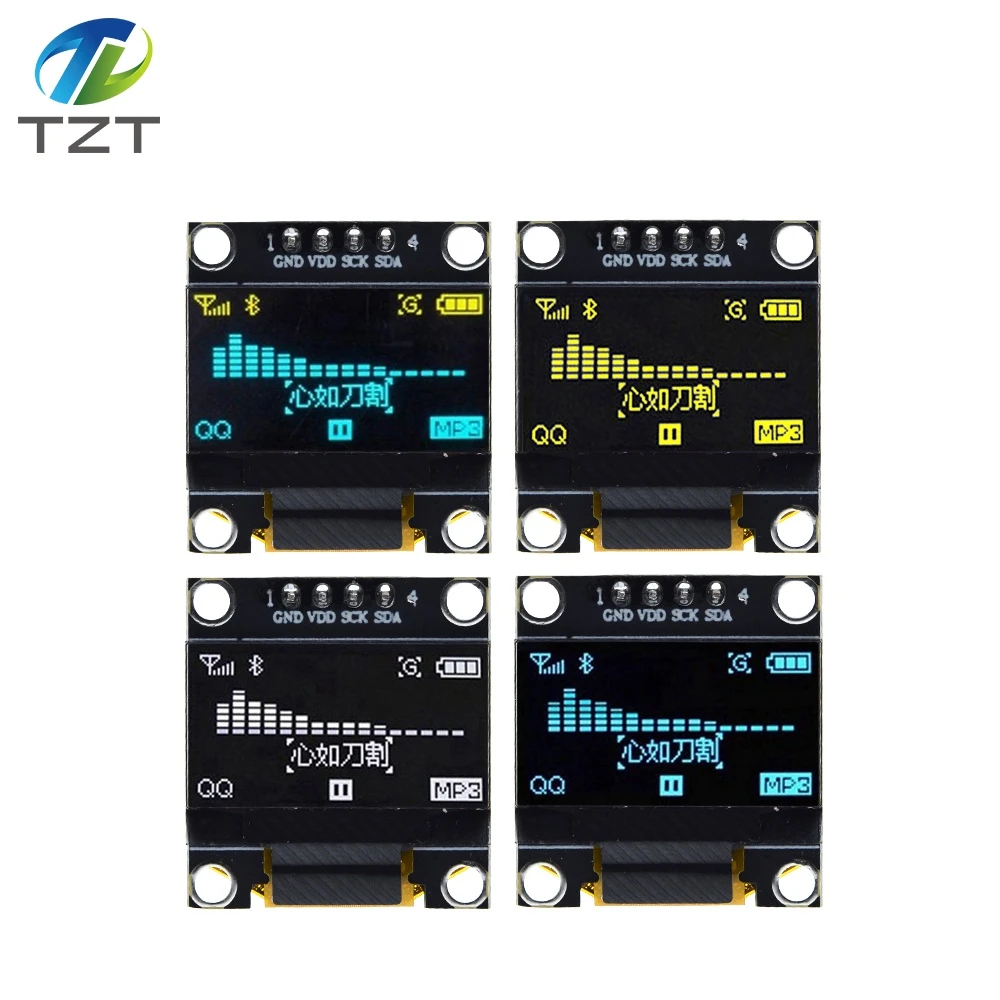 TZT 0.96 inch IIC Serial White OLED Display Module 128X64 I2C SSD1306 ...
