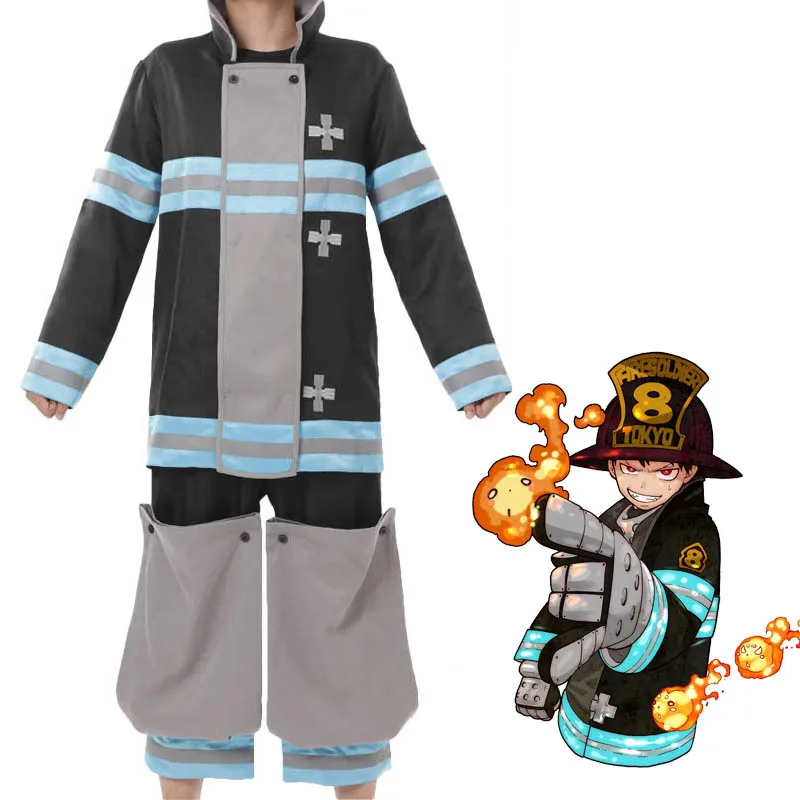 Anime Enn No Shouboutai Fire Force Cosplay Cotumes equipo especial 8 ...