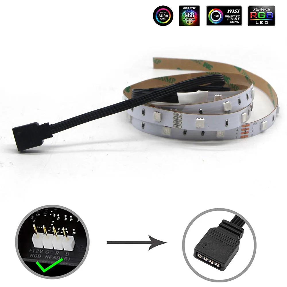 PC-RGB-LED-Strip-Light-for-M-B-with-12V-4Pin-RGB-PC-Computer-Case ...