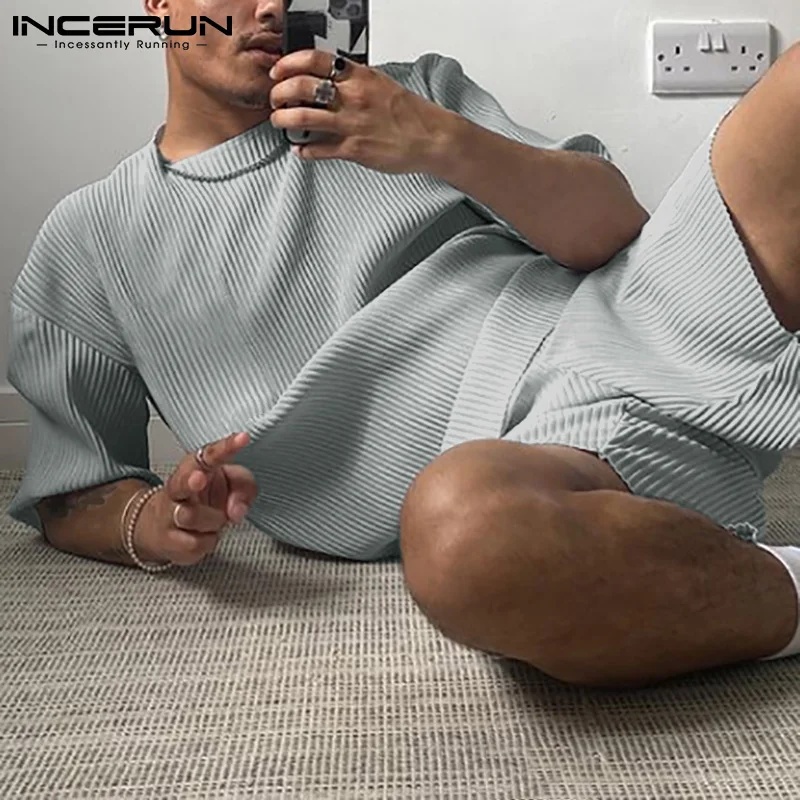 INCERUN-Ternos-esportivos-masculinos-de-duas-pe-as-conjuntos-sensuais-e ...