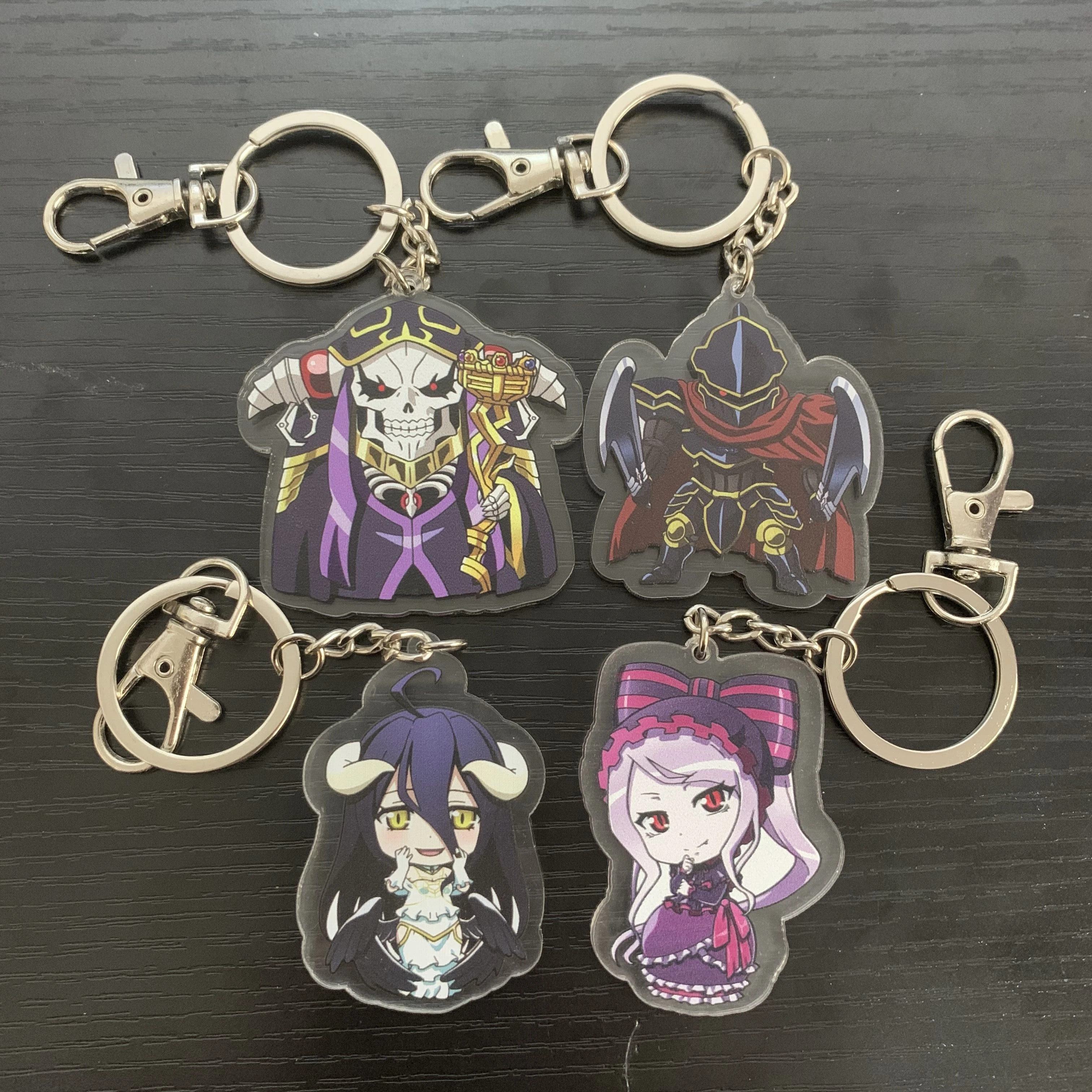 Anime Overlord Albedo Key Ring Japanese Cartoon Collection Key Chain ...