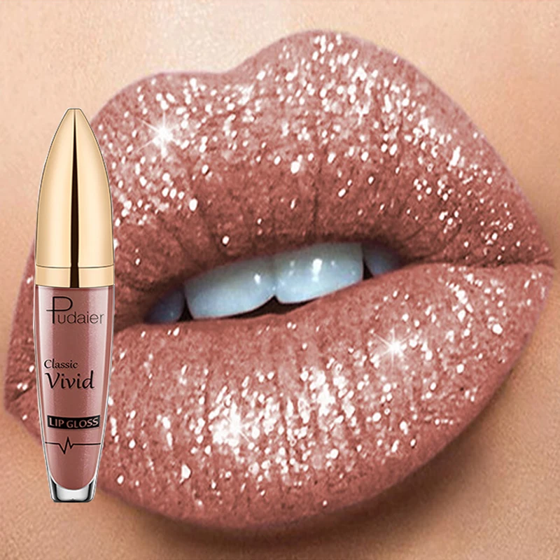Gradient Glitter Lip Gloss 18 Colors Diamond Matte Waterproof Long ...