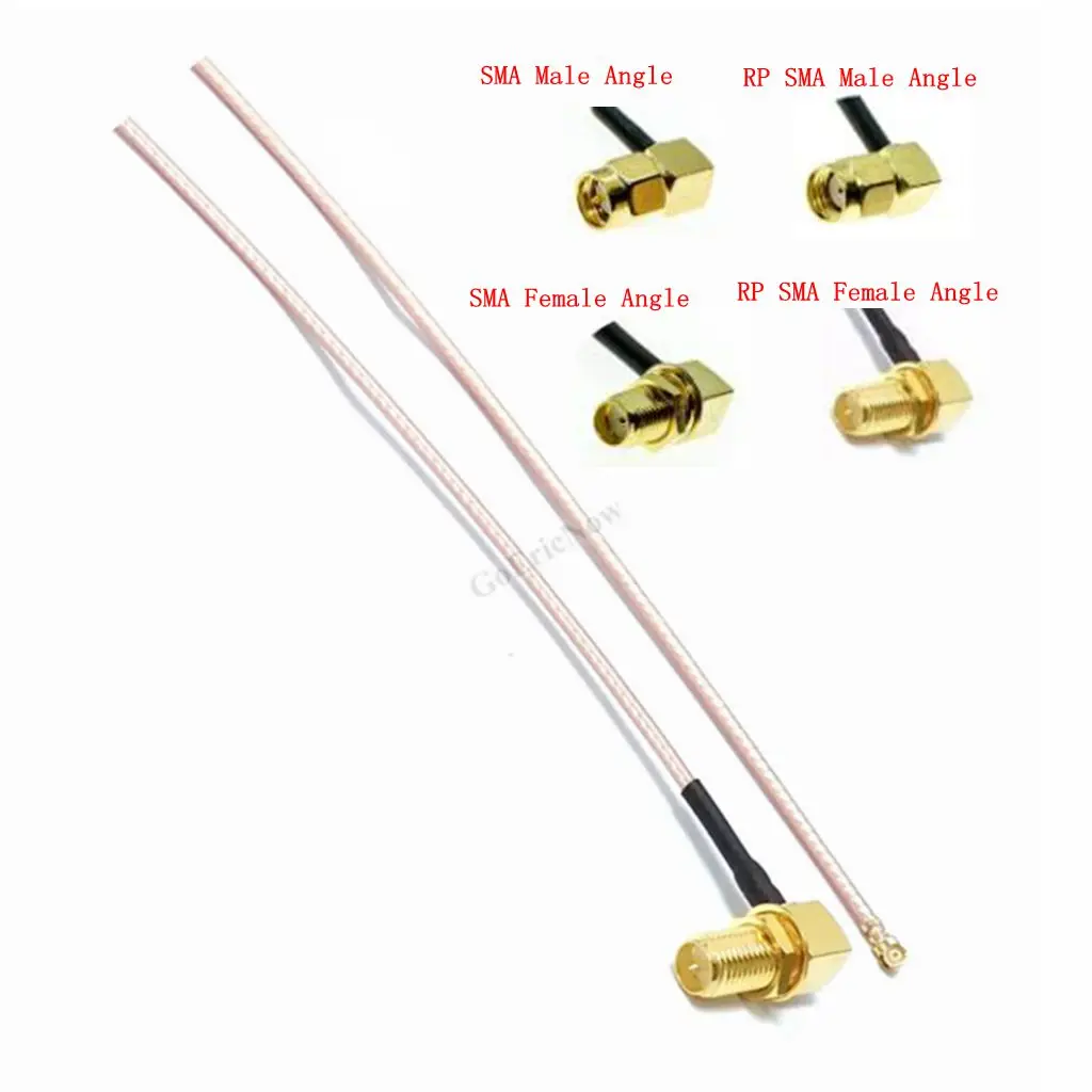 1pcs RF Coaxial Ipex U.FL UFL IPX to Right Angle RP SMA/SMA Male/Female ...
