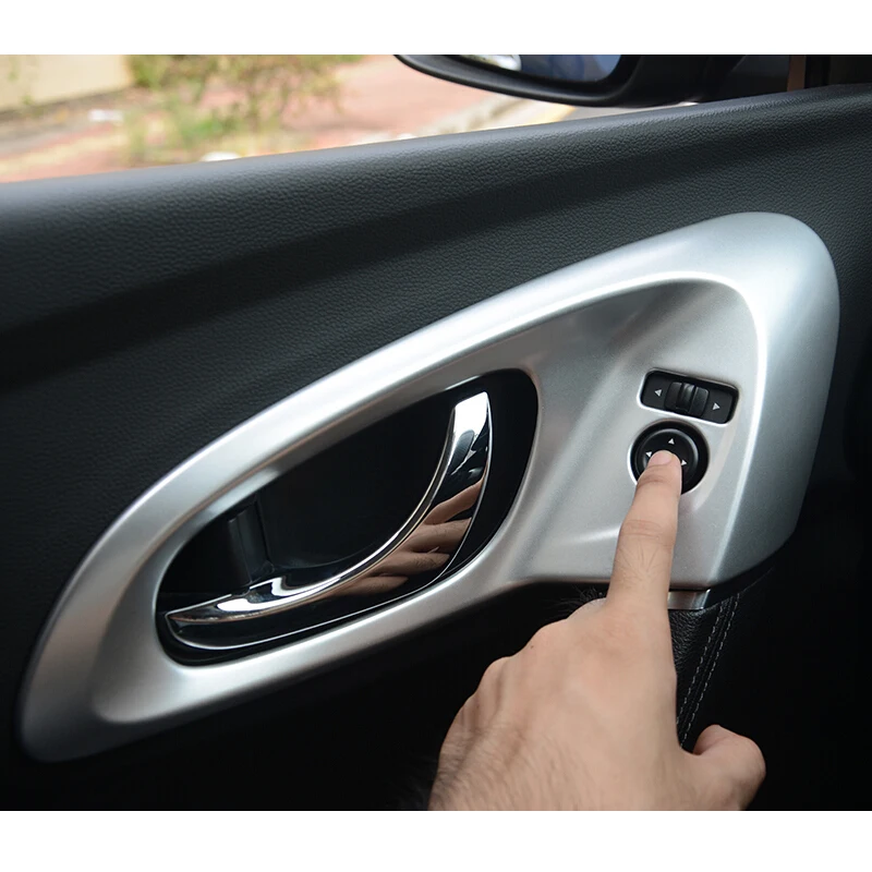 4pcs Abs Matte For Renault Kadjar Car Armrest Door Bowl Handle Cover ...