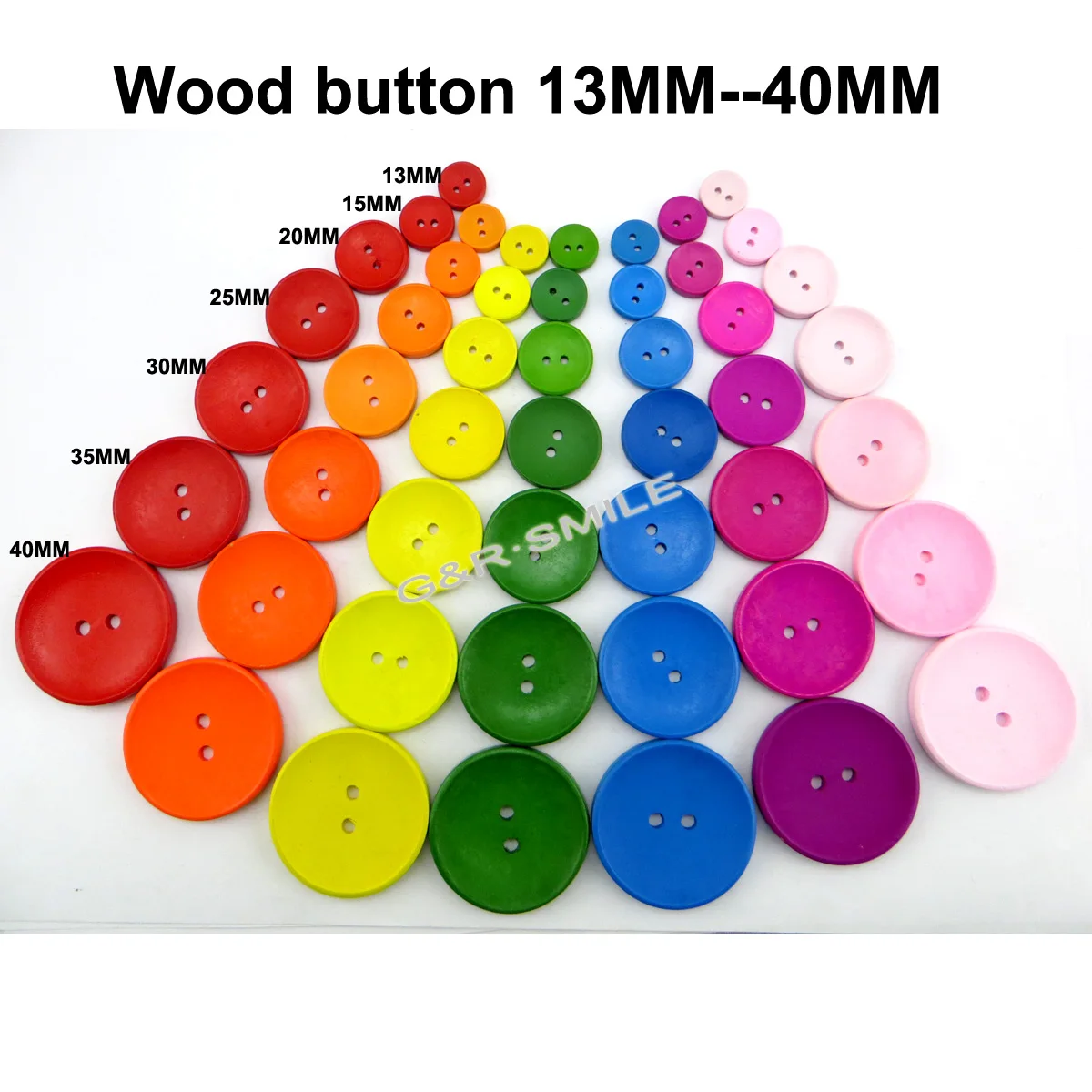 13MM-40MM 7 Color Dyeing Wooden Coat Bow Buttons Fits Brand Boots ...