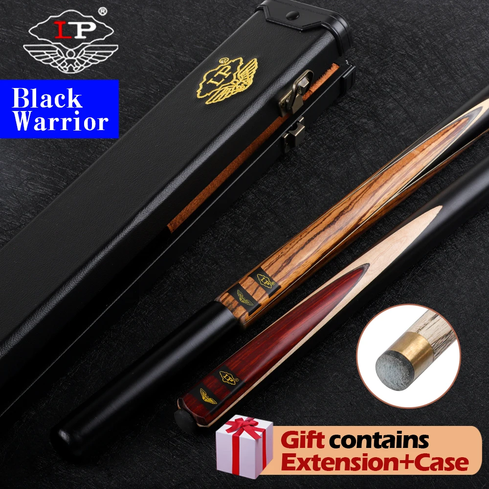 Lp Black Warrior Snooker Cue 3/4 Split Cue 10mm Tip Ashwood Shaft Solid ...