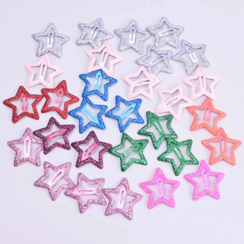 20pcs-lot-3CM-Mini-Star-Hair-Clip-Kids-Glitter-Metal-Hair-Clips ...