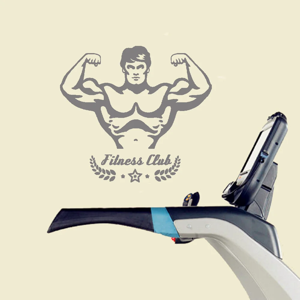 Muscle-man-Wall-Sticker-PVC-Removable-Discus-Contest-Wall-Decals ...