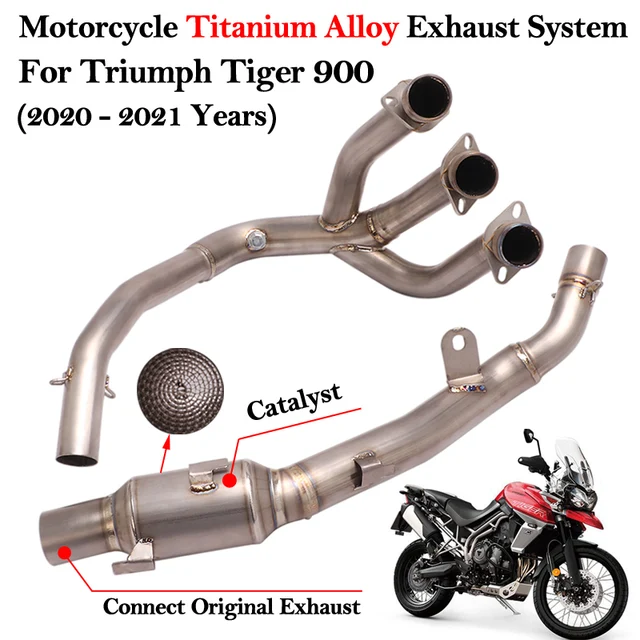 Titanium Alloy Motorcycle Exhaust Escape Moto Catalyst Connecting Front ...