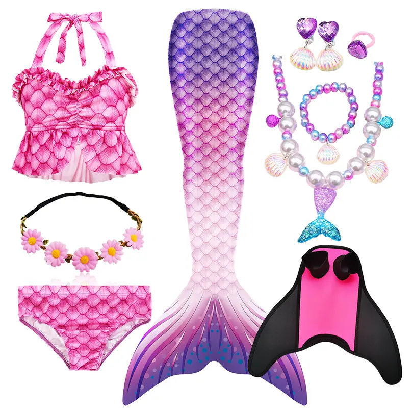 Little Mermaid Tail Cosplay Swimmable Costume Set - AllCosplay.com