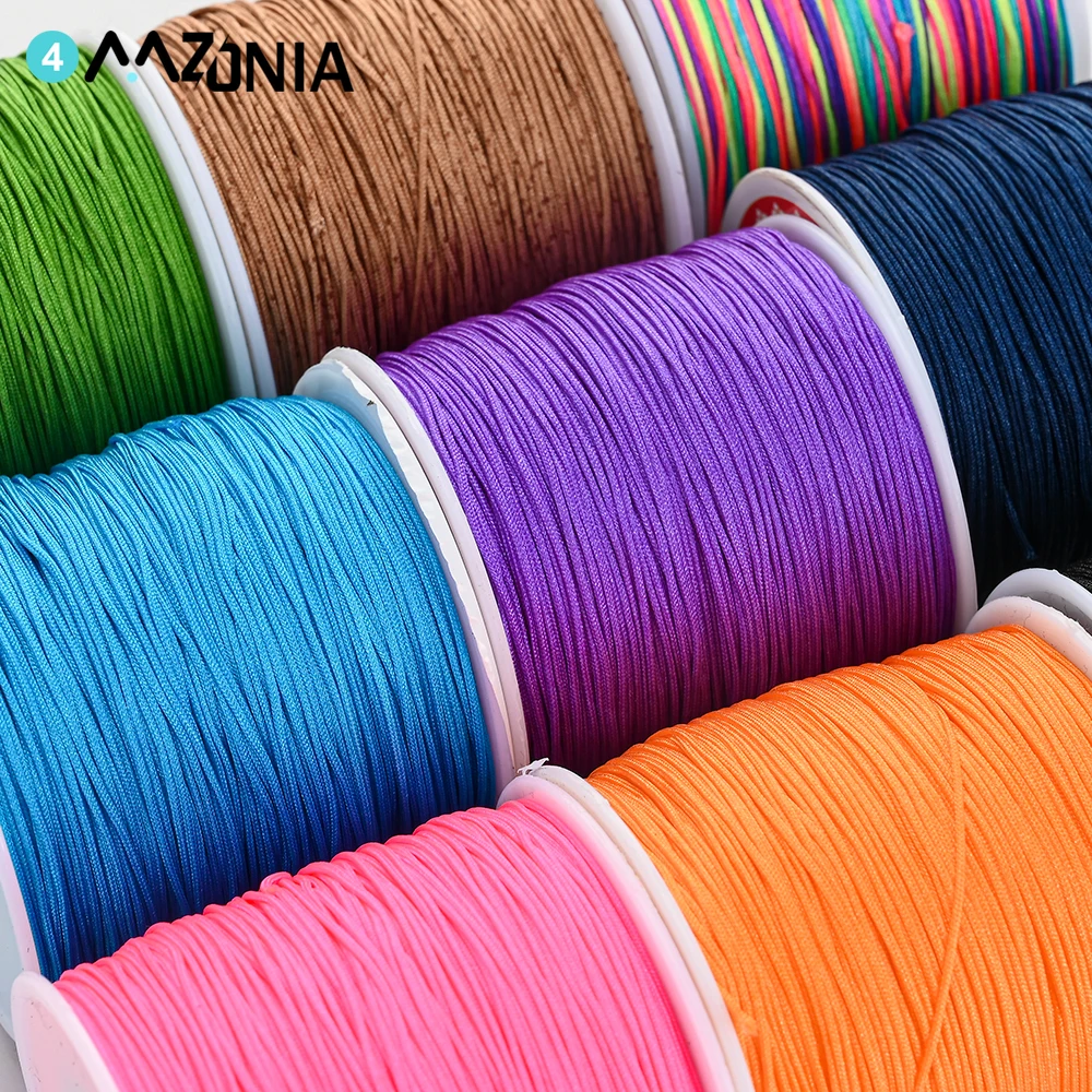 0.4 0.8 mm Nylon Cord Beading Threads Chinese Knot Macrame Cord Rope ...