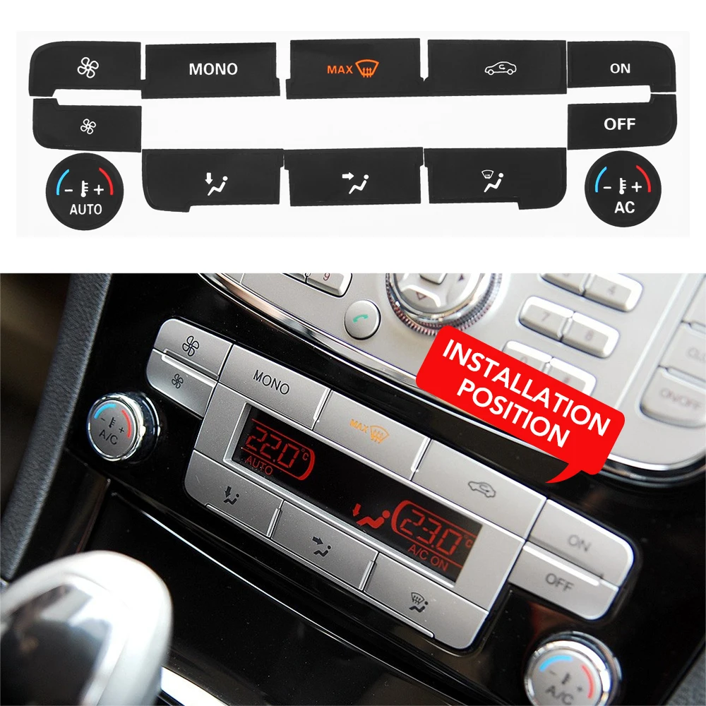 Black-Car-Air-Condition-AC-Climate-Control-Button-Repair-Sticker-Decal ...