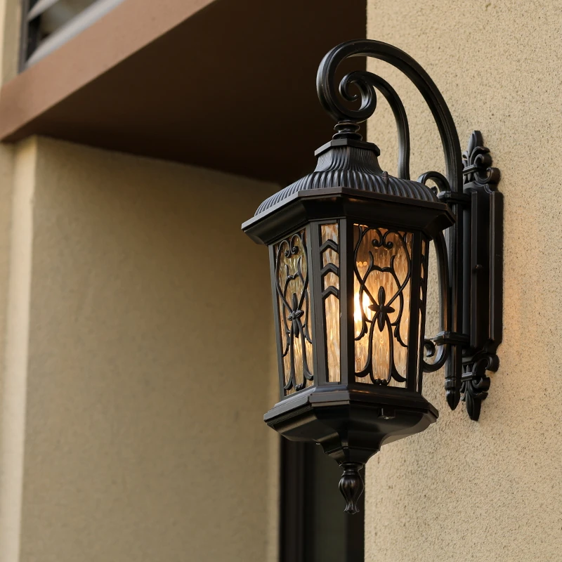 Outdoor Wall Lamp Fixtures Retro Porch Light Vintage Led Night Lighting ...